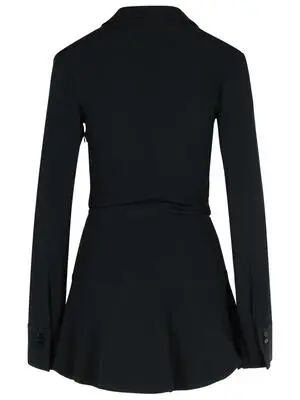 Attico Viscose Blend Mini Dress - Black