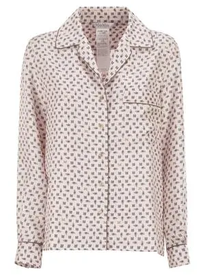 Max Mara Mxmdisco Semi-fitted Printed Silk Shirt - Pink