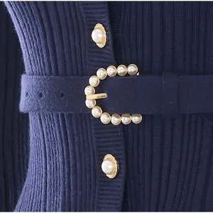 SELF-PORTRAIT Ribbed Knit Cardigan