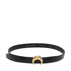 MARINE SERRE Leather Moon Belt - Black
