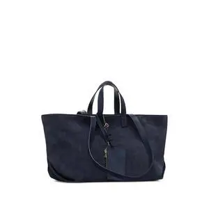 A.p.c. Leather Suede Finish Shoulder Bag - Blue