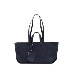 A.p.c. Leather Suede Finish Shoulder Bag - Blue