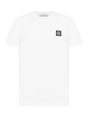 Stone Island Short-sleeve T-shirt With Compass Patch - White