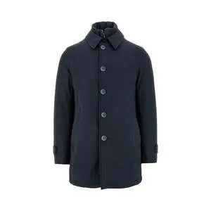 Herno Padded Sub-zero Single-breasted Coat - Blue