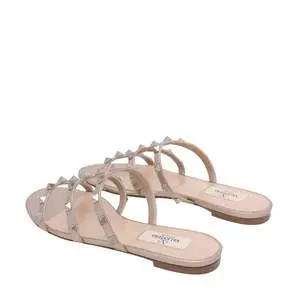 Valentino Garavani Rockstud Slide Sandals - Gold