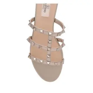 Valentino Garavani Rockstud Slide Sandals - Gold