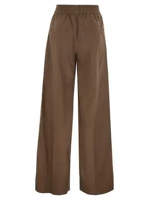 Brunello Cucinelli Loose Fit Cotton Trousers - Brown