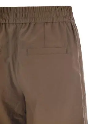 Brunello Cucinelli Loose Fit Cotton Trousers - Brown