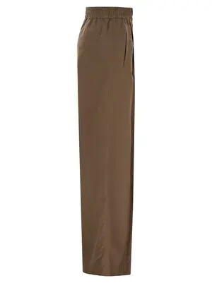 Brunello Cucinelli Loose Fit Cotton Trousers - Brown