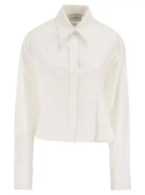 Sportmax SPORTMAX Cropped Poplin Shirt White