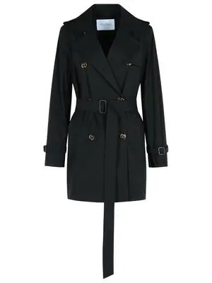 Max Mara MAX MARA Landa Cotton Trench Coat Black