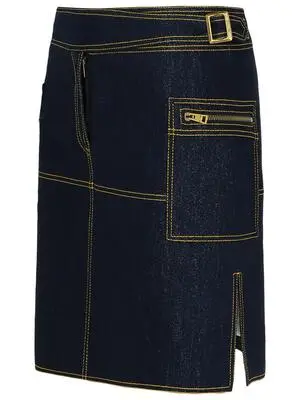 Etro Dark Denim Miniskirt