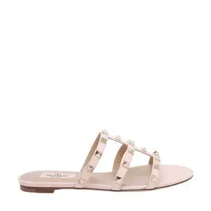 Valentino Garavani Rockstud Slide Sandals - Pink