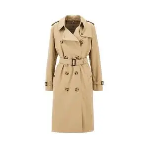 Burberry Long Kensington Trench Coat - Cream