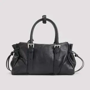 Prada Calf Leather Top-handle Bag - Black