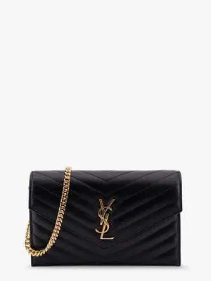 Saint Laurent Cassandre Envelope Clutch Crossbody Bag With Chain - Multicolor