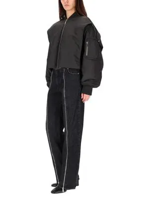 JEAN PAUL GAULTIER Hooded Bomber Jacket - Gray