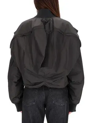 JEAN PAUL GAULTIER Hooded Bomber Jacket - Gray