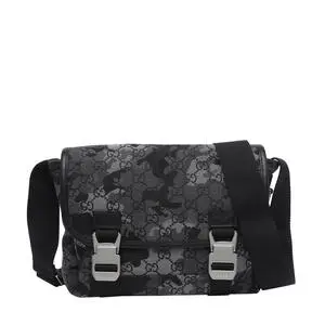 Gucci Small Gg Canvas Crossbody Bag - Black