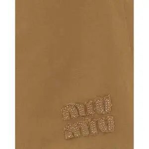 Miu Miu Mini Logo Pleated Skirt