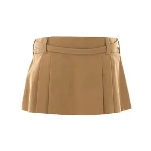 Miu Miu Mini Pleated Skirt - Cream