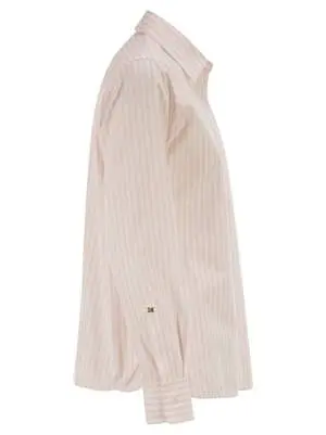 Max Mara Striped Poplin Shirt - Pink