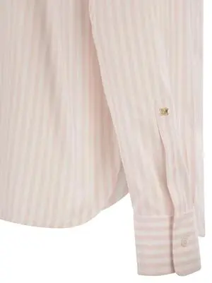 Max Mara Striped Poplin Shirt - Pink
