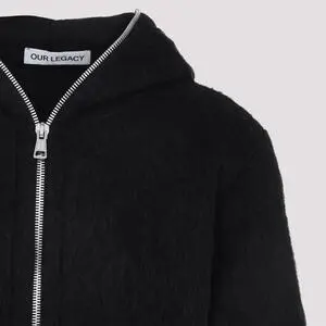 Our Legacy Full Zip Hood Sweatshirt - Black