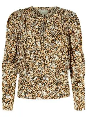 Isabel Marant Étoile Zagra' Beige Silk Blouse - Cream