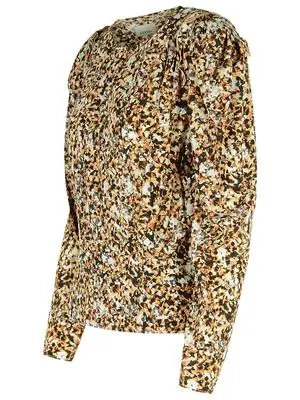 Isabel Marant Étoile Zagra' Beige Silk Blouse
