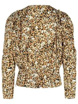 Isabel Marant Étoile Zagra' Beige Silk Blouse