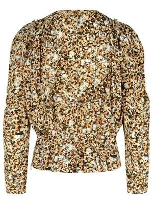 Isabel Marant Étoile Zagra' Beige Silk Blouse - Cream