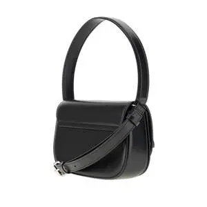 DIESEL® Leather '1dr' Shoulder Bag - Black