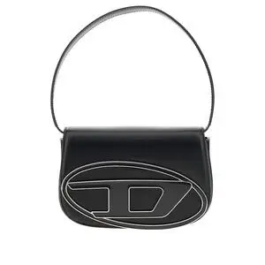 DIESEL® Leather 1dr Shoulder Bag - Black