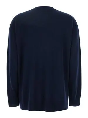 Max Mara S 'verona' Blue Sweater With Dropped Shoulders In Wool - Multicolor