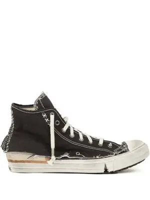 MAISON MARGIELA High-top Sneakers With A Distressed Effect - Black
