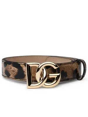 Dolce & Gabbana Two-color Shiny Leather Belt