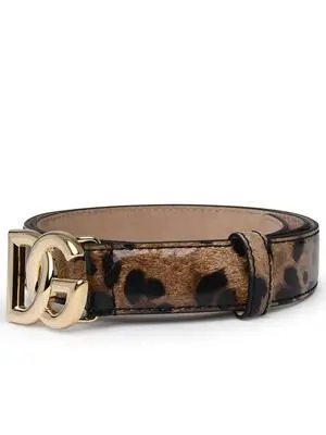 Dolce & Gabbana Two-color Shiny Leather Belt