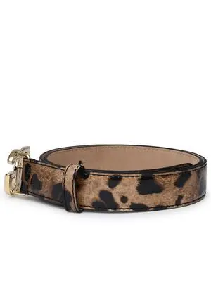 Dolce & Gabbana Two-color Shiny Leather Belt