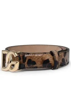 Dolce & Gabbana Two-color Shiny Leather Belt