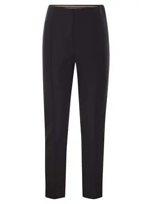Max Mara Mxppergola Slim Fit Trousers - Black