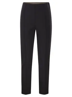 Max Mara Pergola Slim Fit Trousers - Black