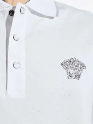 Versace Polo Shirt With Embroidered Logo