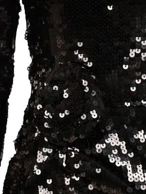 ROTATE BY BIRGER CHRISTENSEN Sequins Mini Dress - Black