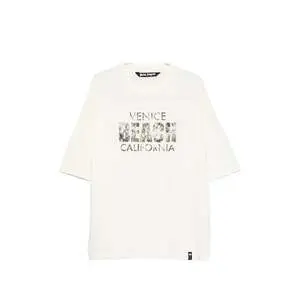 Palm Angels Neutrals T-shirts & Vests T-shirts - Cream