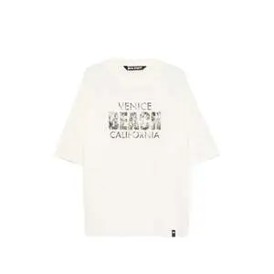 Palm Angels Neutrals T-shirts & Vests T-shirts - Cream