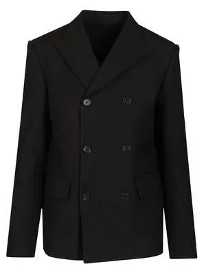Celine Tailored Wool Gabardine Jacket - Black
