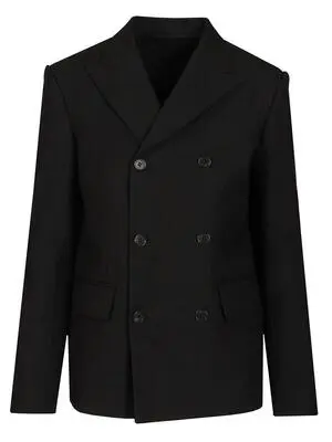 Celine Tailored Wool Gabardine Jacket - Black