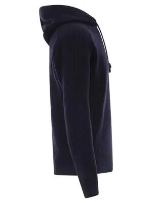 Tagliatore Hunter Ribbed Jumper With Hood