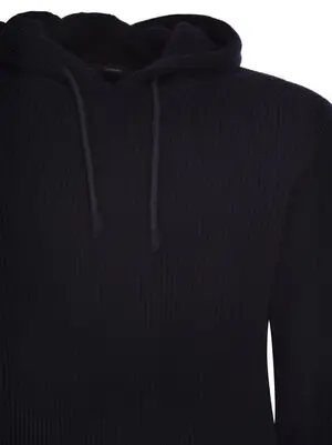 Tagliatore Ribbed Hooded Jumper - Blue